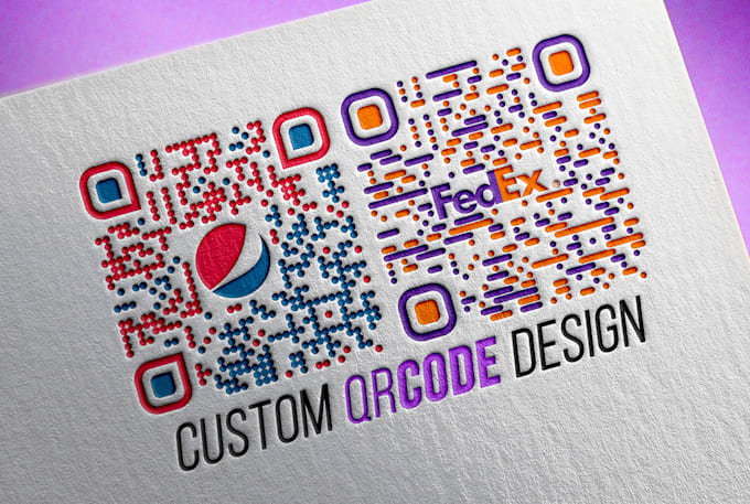 Design a custom qr code with your logo by Gibboom | Fiverr