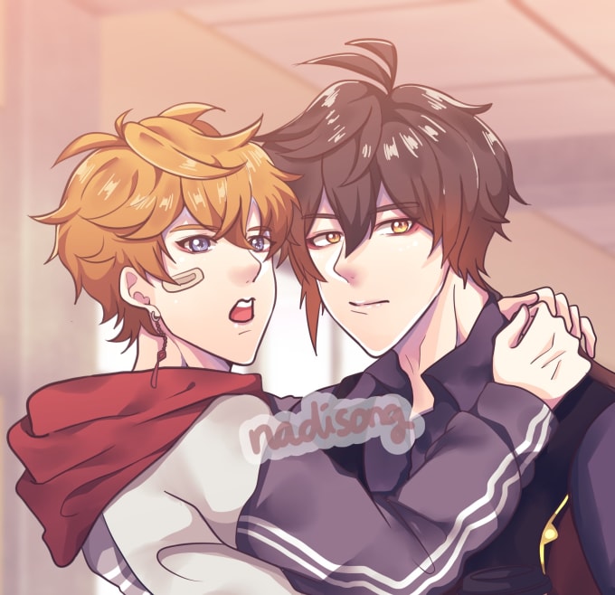 Draw you a bl anime style by Nadisong | Fiverr