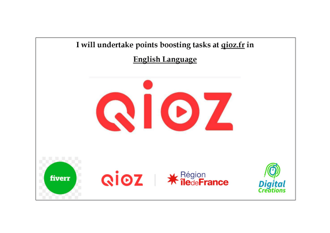 Undertake points boosting tasks at qioz in english language by ...