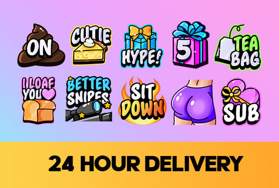 Create Custom Twitch Discord Or Youtube Emotes By Aerithdesign Fiverr