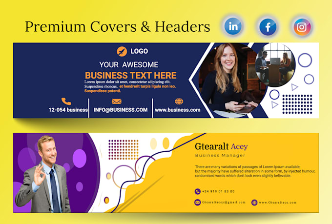 Design amazing linkedin cover and header banner by Jibon_10 | Fiverr