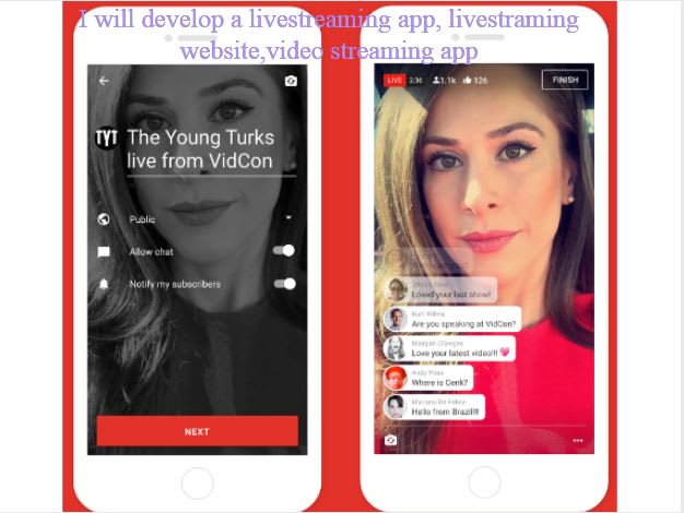 Develop a livestreaming app, website,video streaming app by Toptech_dev ... Develop a livestreaming app, website,video streaming app by Toptech_dev ...
