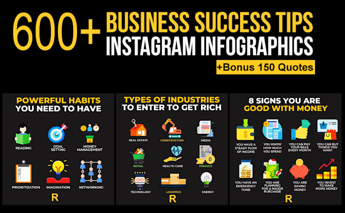 Business success tips infographics for instagram by Rogerjames462 | Fiverr