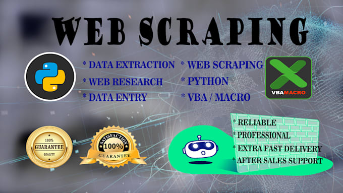 Do web scraping , automation using python or vba by Cs_development | Fiverr