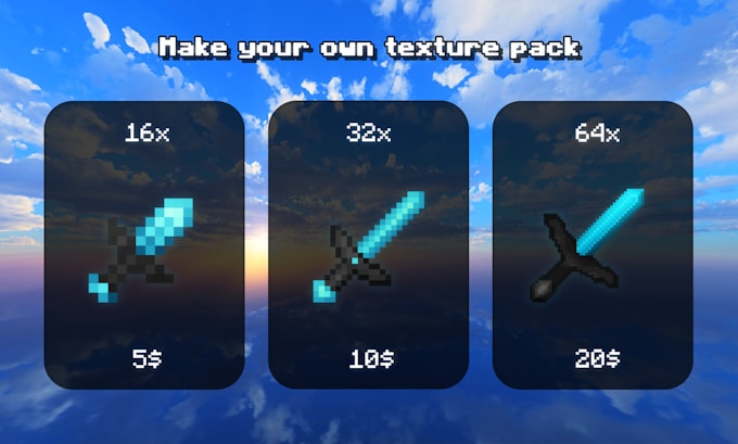 Make your minecraft texture pack exactly as you want by Tropq_ | Fiverr