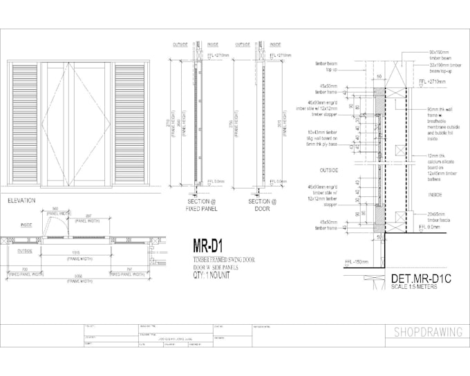 Do shop drawing of customized doors and windows by Samehk75 | Fiverr