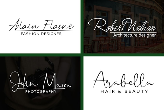 Design 2 professional handwritten signature logo designs by Rho ...