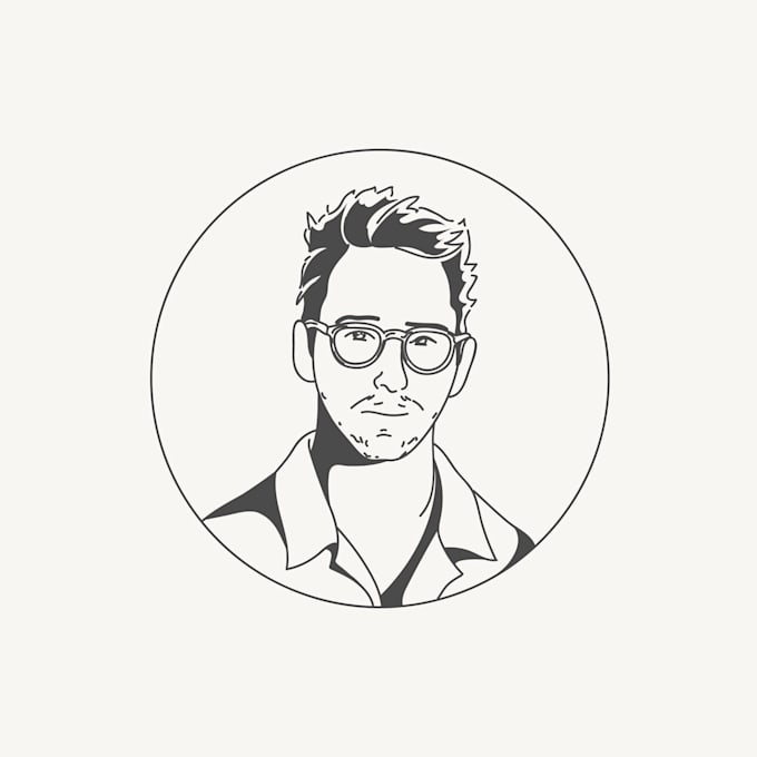 Draw your minimalistic portrait in outline by Elmagnificoart | Fiverr