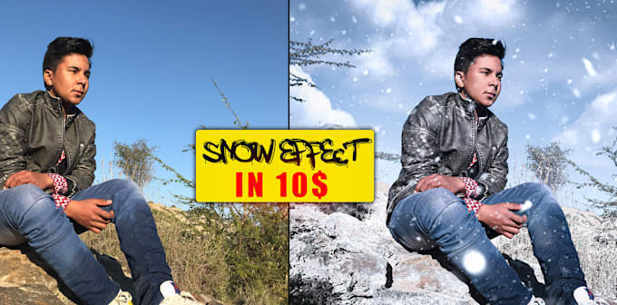 Add snow effect to your photo by Faizi2228 | Fiverr