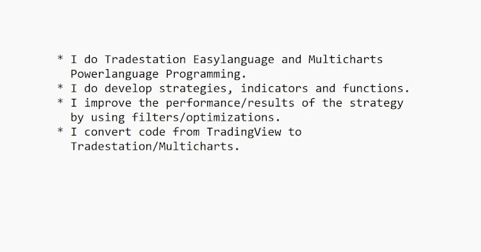 Do tradestation easylanguage and multicharts programming by ...