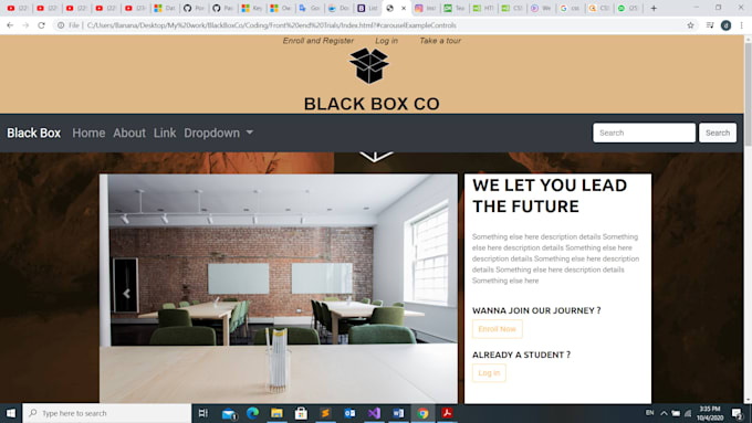 Build web design in html,css,bootstrap,react and back end in netcore by ...