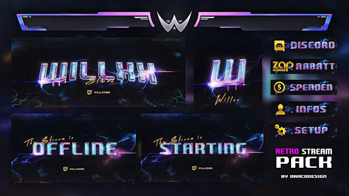 Design you a custom stream package by Dracographics | Fiverr