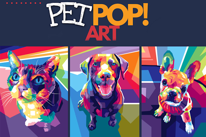 Draw a pop art dog cat pet and other animals portrait by Belgis_anggita ...