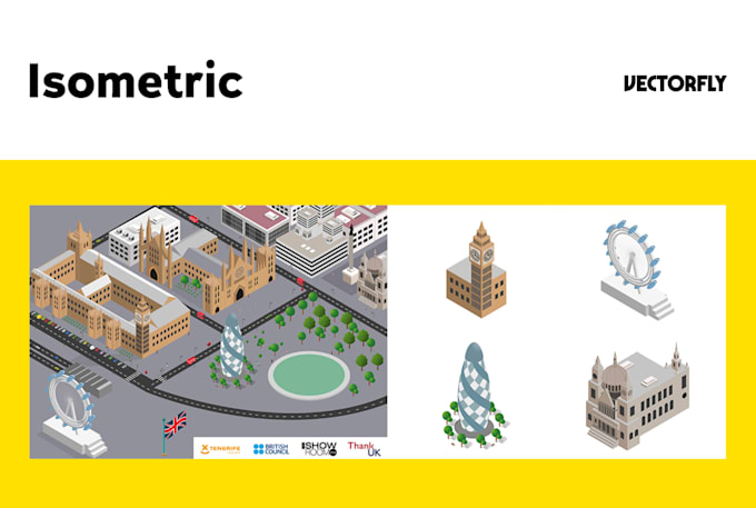 Design unique isometric graphics by Vectorfly | Fiverr