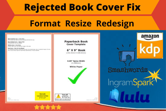 Fix book cover, resize book cover, paperback book cover, hardcover ...