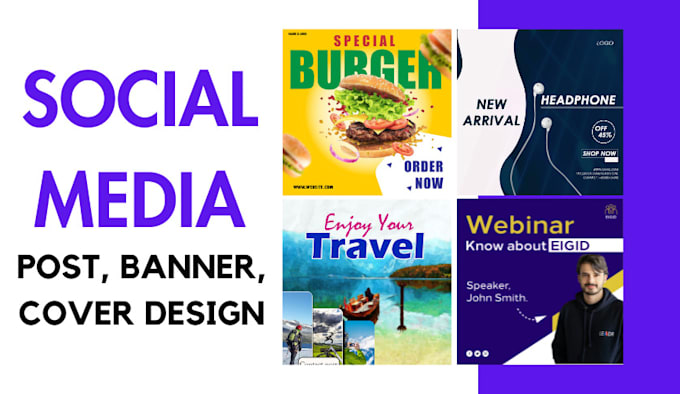 Create 20 eye catchy social media posts, ads, banner by Araqiib | Fiverr