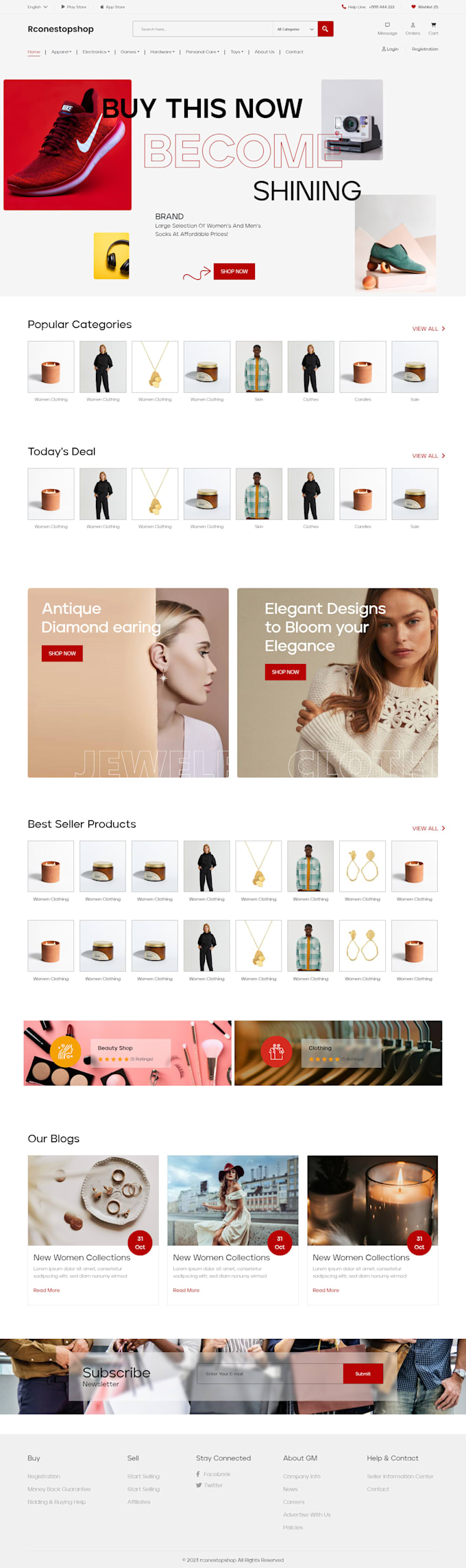 Elevate your online presence stunning ecommerce store by Yamaankhan ...