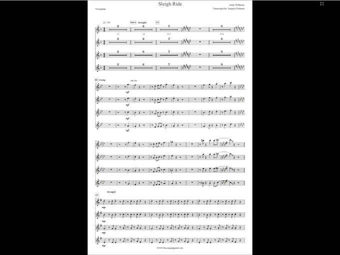 Do sheet music transcription for any song you need by Joaquinfridman ...