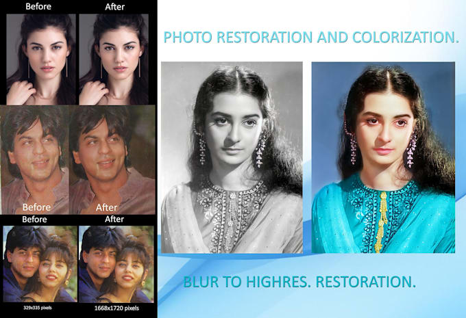 Restore and color old photographs by Lotusartstudio | Fiverr