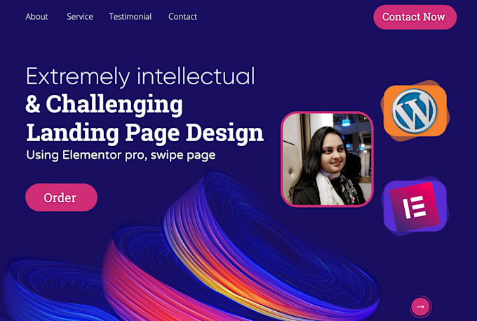Design landing page squeeze page using elementor, swipe page by ...