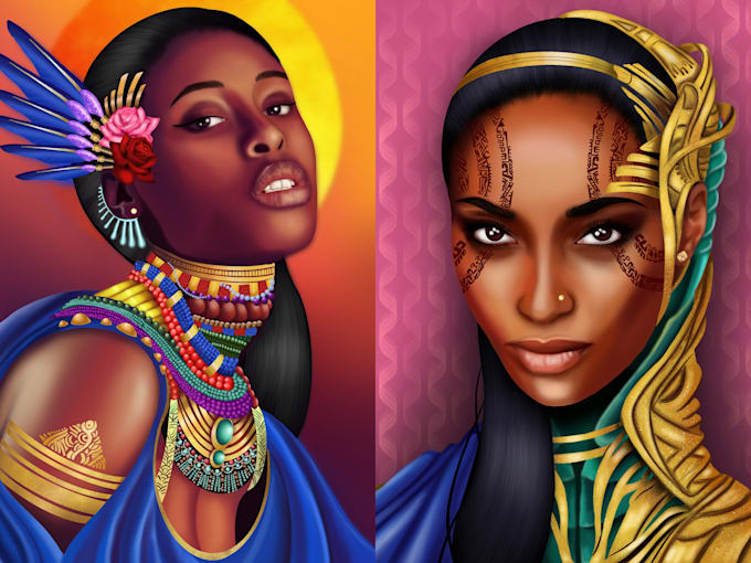 Do cute african american character design or illustration by Lona_art ...