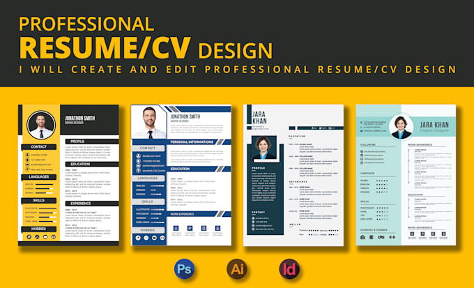 Do redesign edit custom modern resume cv cover letter portfolio ...