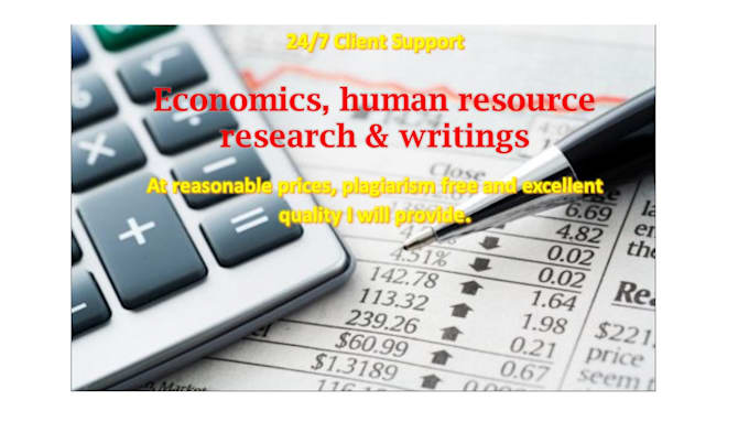 Do economics, human resource writings and research by Faiq66201 | Fiverr