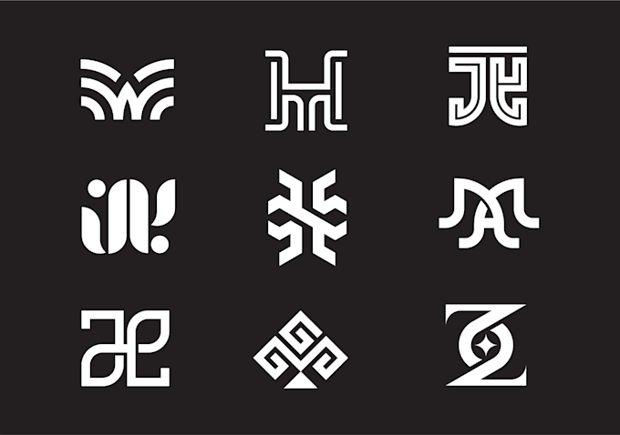 Make unique monogram logo within 24 hours and free sketch before order ...