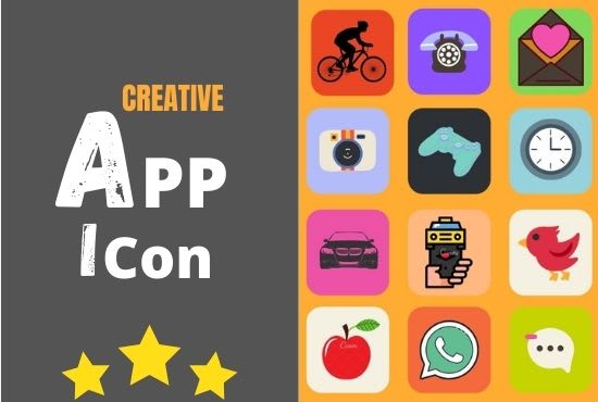 Design creative app icon by Graphicsx99 | Fiverr
