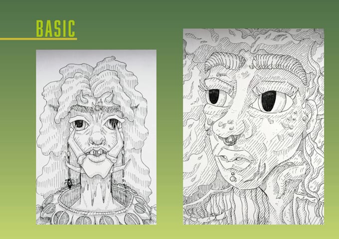 Make a traditional portrait of humanoid ocs by Twentysrenegade | Fiverr