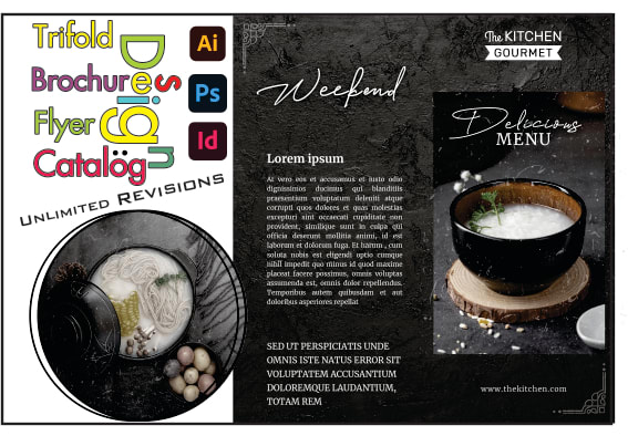 Create design trifold flyer, bifold,brochure design,leaflet,model ...