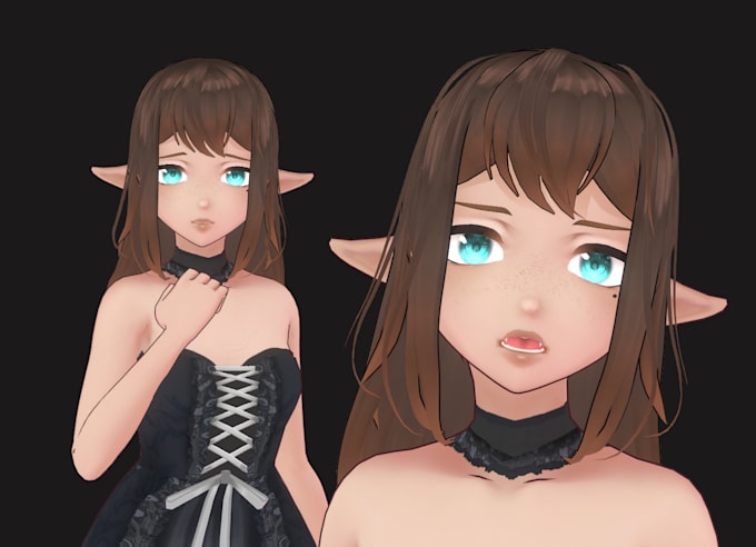 Create a cute 3d vroid model for you by Lafyet | Fiverr