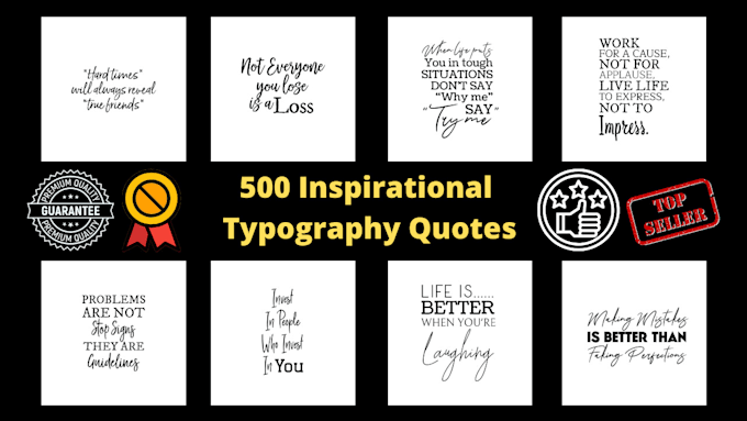 Design 500 inspirational typography quote infographic by Salehap | Fiverr