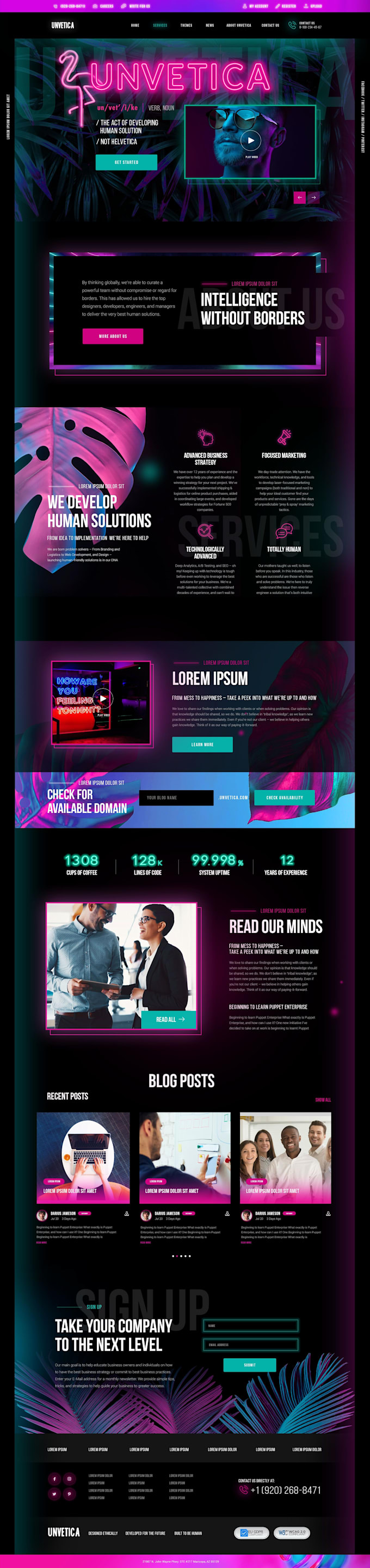 Develop innovative frontend html, css, javascript website by Frnt ...