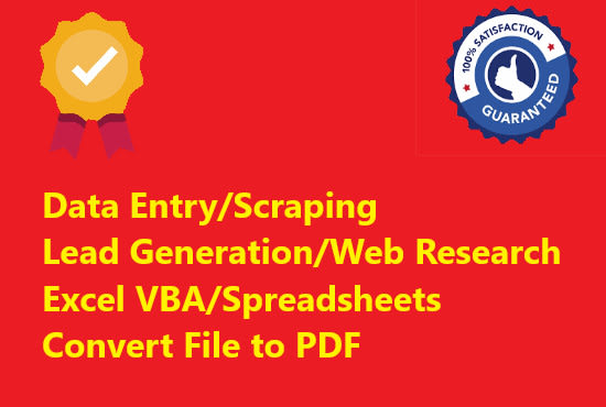 Data entry, scraping, web research, lead generation, by Lastsurvivor582 | Fiverr