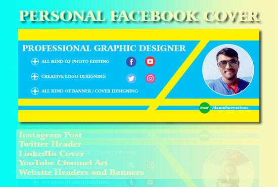Design eye catchy facebook cover photo banner by Danudscreations | Fiverr