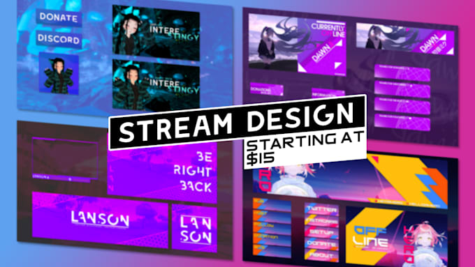 Make professional designs for your stream by Amyjii | Fiverr