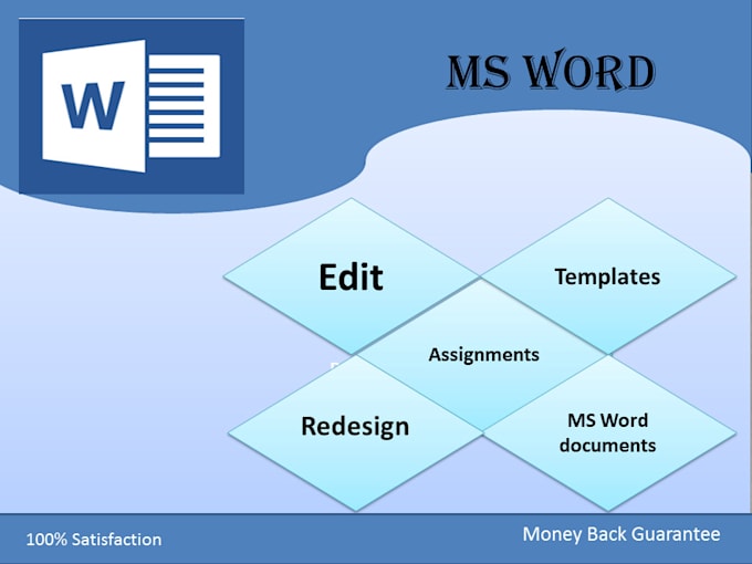 Design edit, redesign, format ms word documents, templates, assignments ...