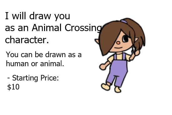 Draw you as an animal crossing character by Cecemiri | Fiverr
