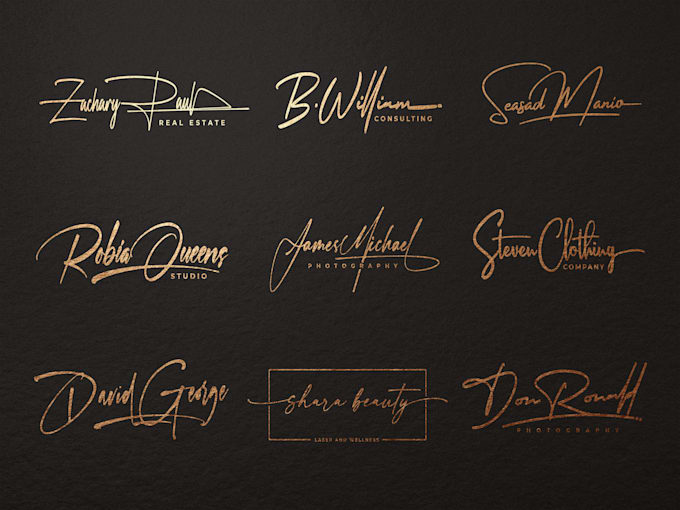 Design signature, handwritten, scripted,handwriting, cursive logo by ...
