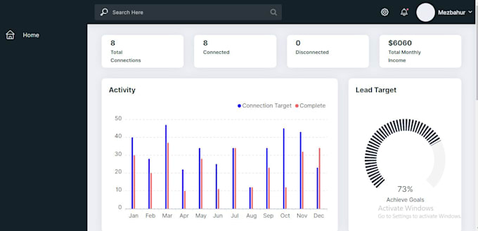 Design and develop a beautiful, responsive, dashboard, landing website ...