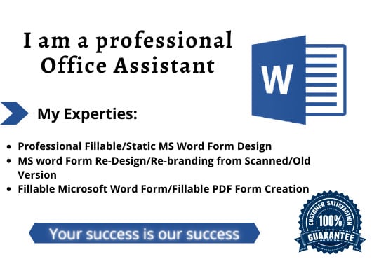 Design ms word form professionally by Hashamzulfiquar | Fiverr