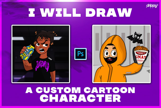 Draw a custom cartoon character by Drippyyoutube | Fiverr