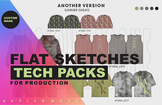 Create activewear mockup and activewear tech pack by Umairshahid429 ...