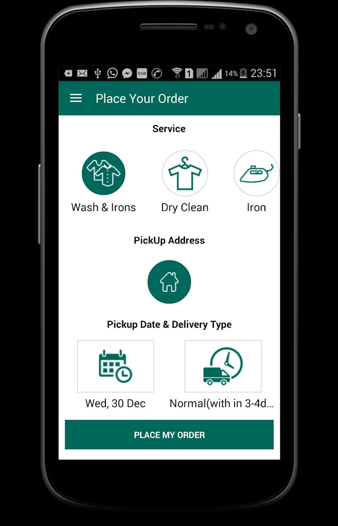 Customize your laundry service mobile application by Hoydenhafsah | Fiverr