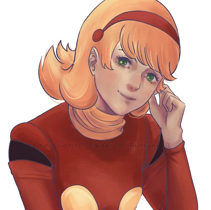 Draw you waifu husbando fanart anime into semi realism art by Runrune13 ...