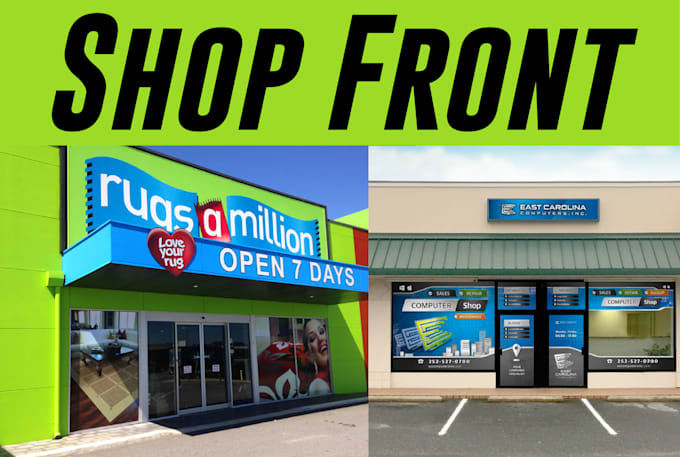 Professional premium brand style shop front all window graphics ...