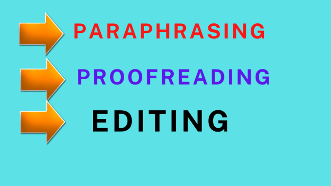Do manual paraphrasing, proofreading, and editing by Ramzankhichi | Fiverr