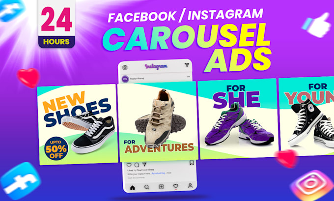 Design for your facebook carousels ads, instagram post by Rashedpervej ...