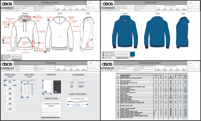 Create streetwear templates and tech packs for production by ...